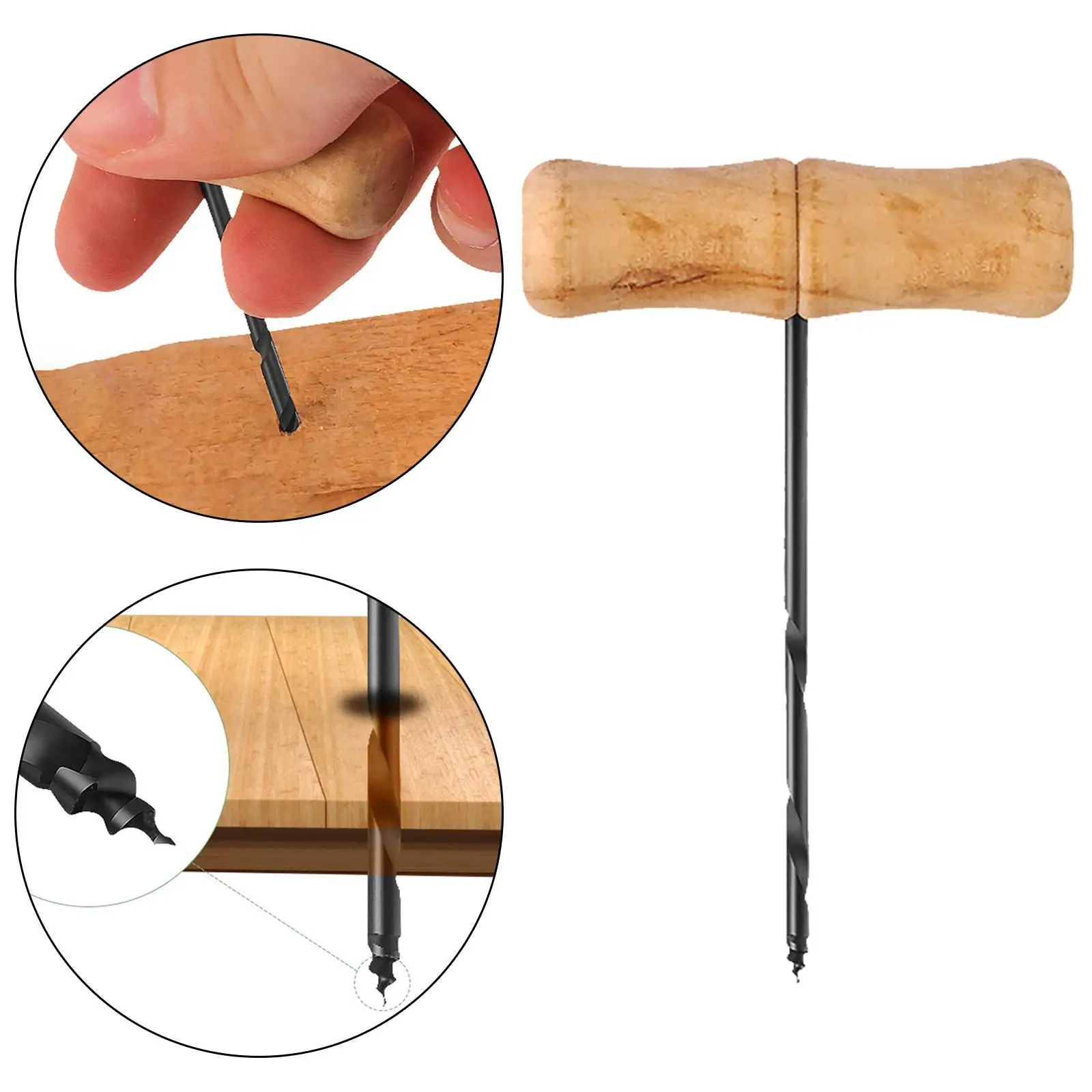 Barrena-Manual-con-mango-de-madera-taladro-de-jard-n-broca-Manual-de ...