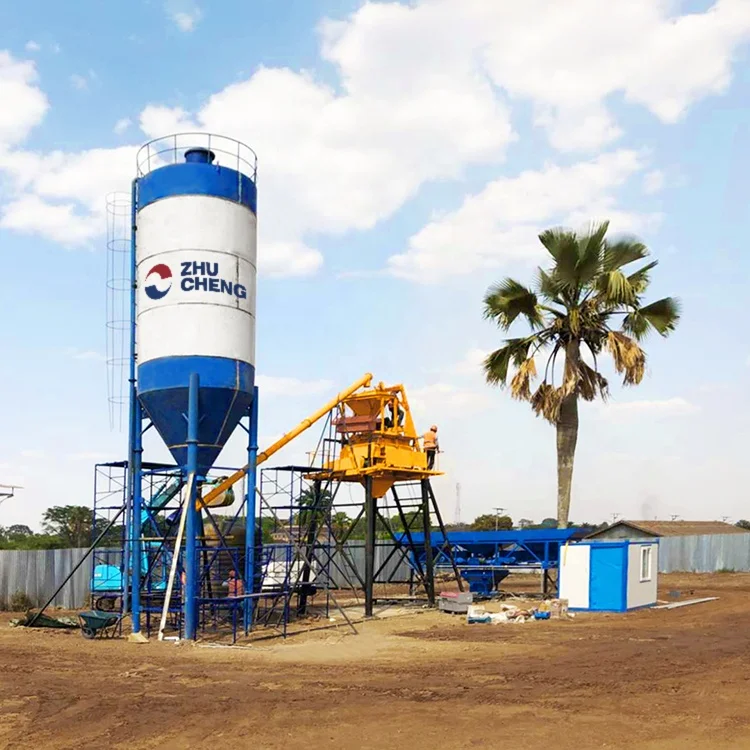 Mini Ready Mix Concrete Batching Plant HZS35 35m3/h High Performance ...