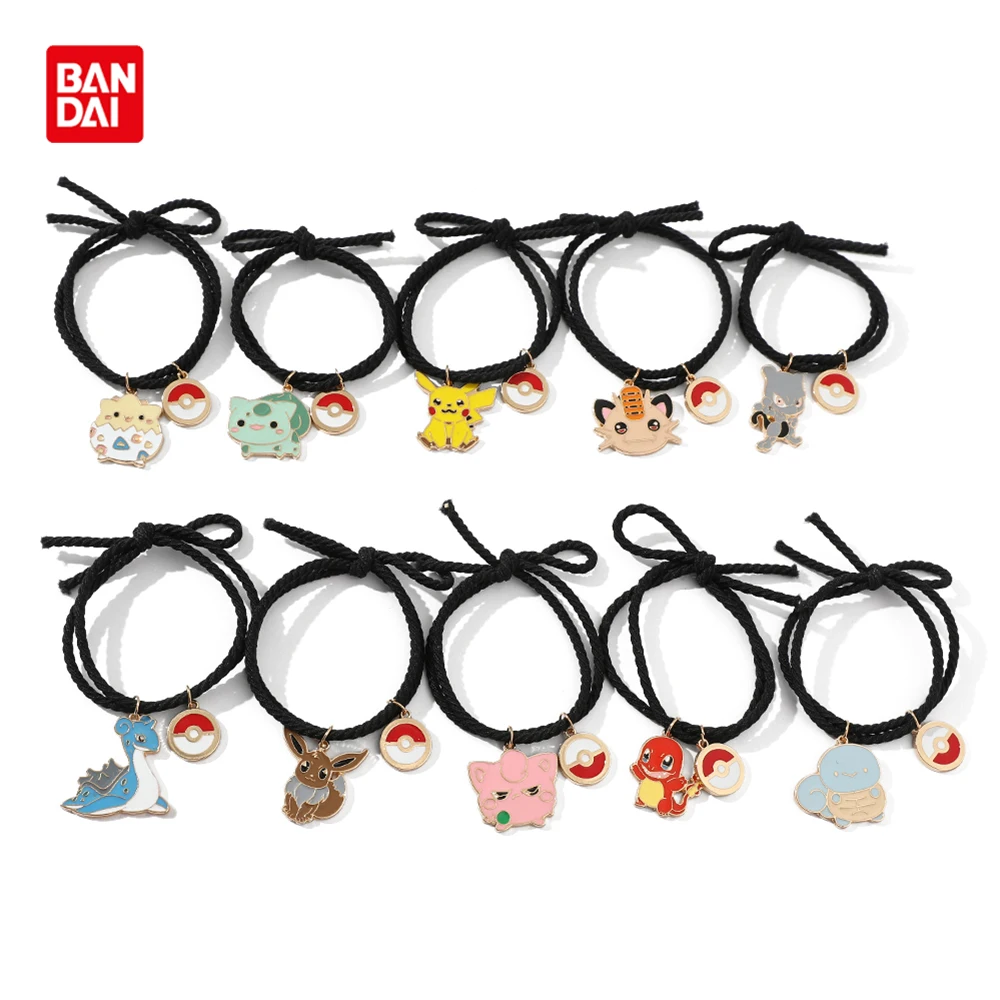 Bandai-Pokemon-Rubber-Band-Hair-Ropes-Cute-Pikachu-Pendant-Hair-Ring ...