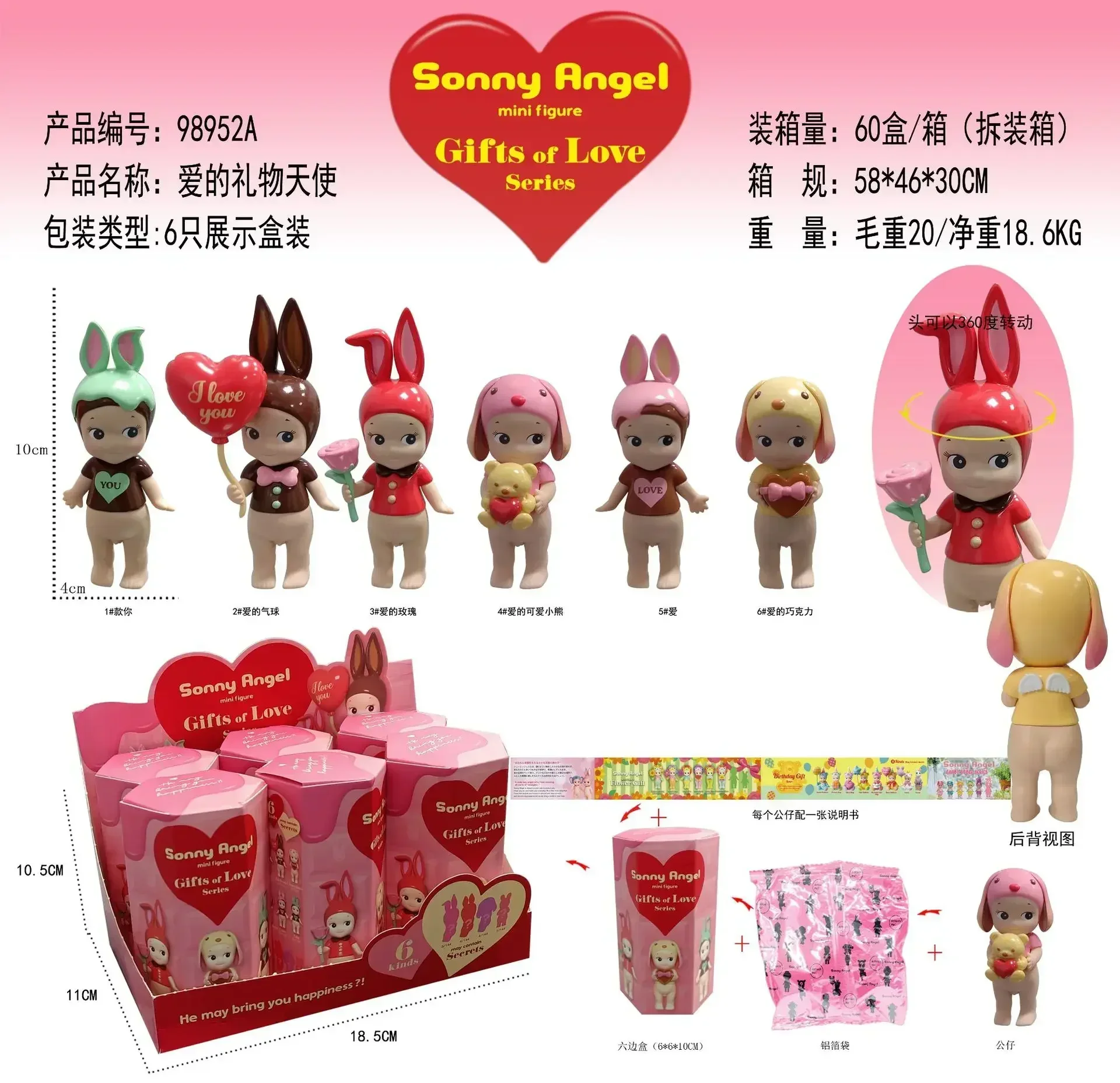 Figura de anime de Sonny Angel Blind Box Hippers Looking Back Fruit and ...