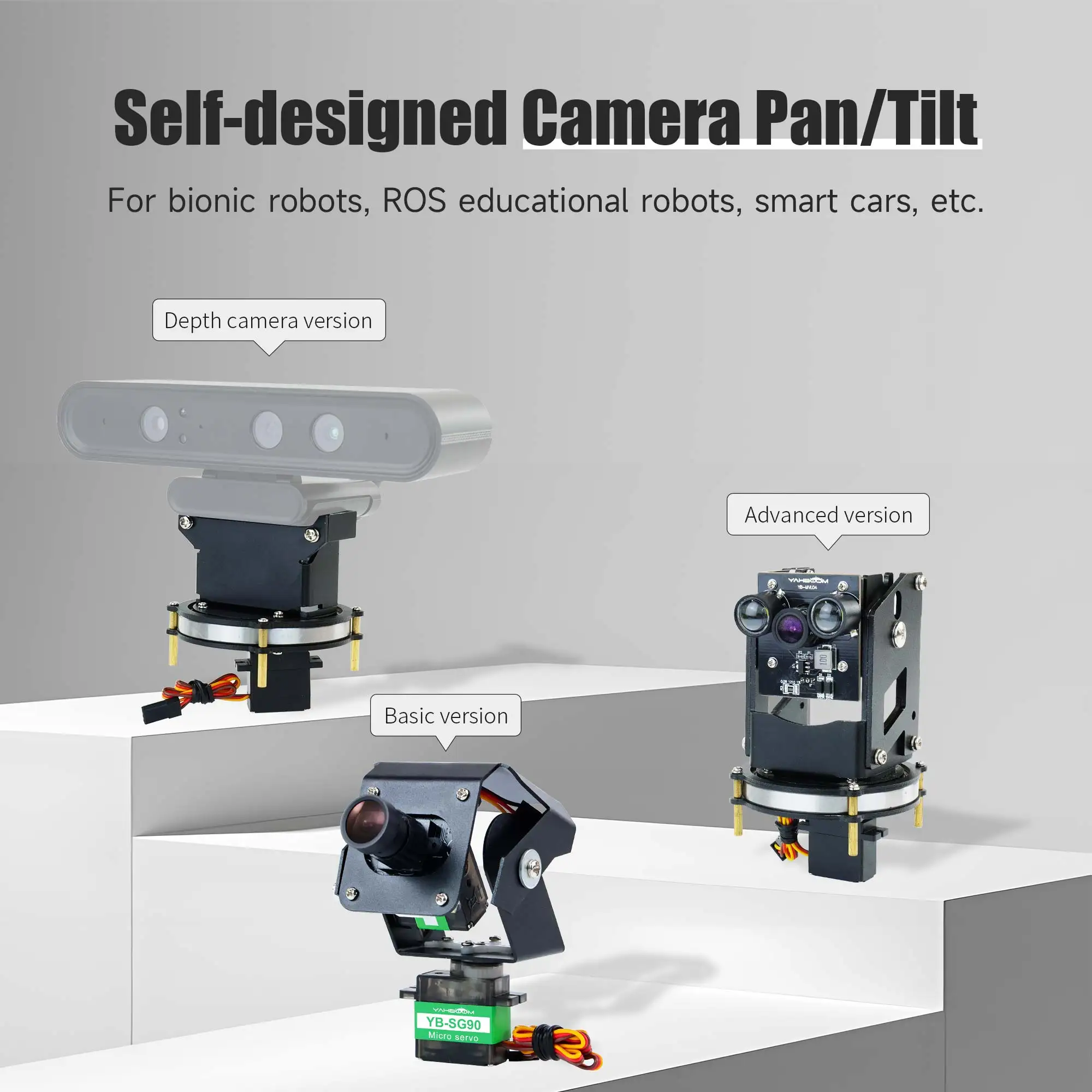 Jetson 2 DOF Servo PTZ Electric Rotational Camera Chassis With Metal ...