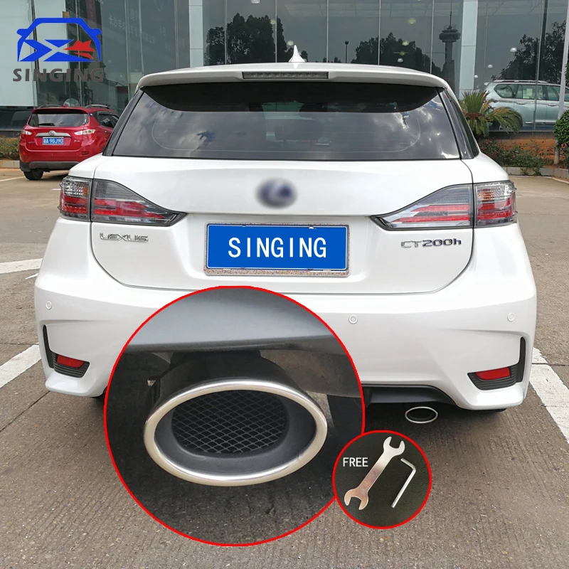 SINGING-Muffler-Stainless-Steel-Exhaust-Tip-Tail-Pipe-End-Pipe-Cover ...