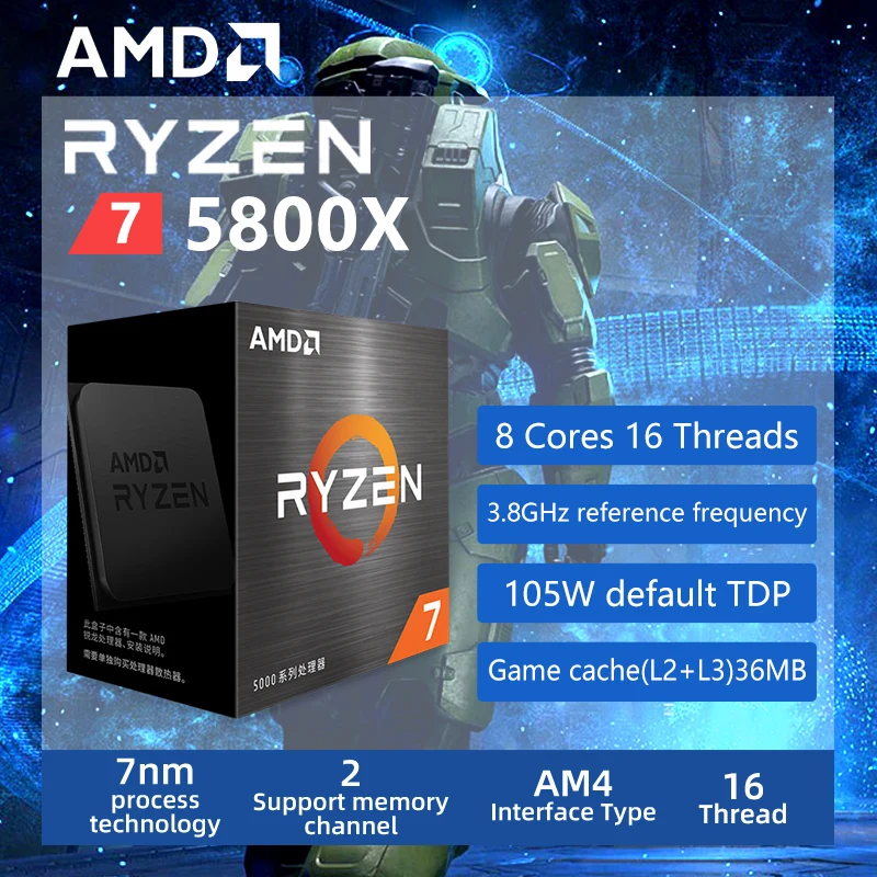 AMD-Ryzen-7-5800X-R7-5800X-3-8-GHz-Eight-Core-Prosesor-CPU-16-Thread ...