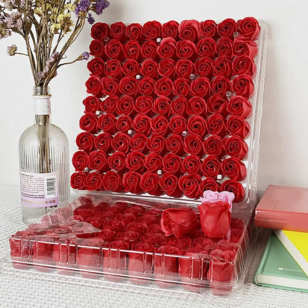 81Pcs-Case-Soap-Flower-Realistic-Romantic-Multi-layer-Petals-Bright ...