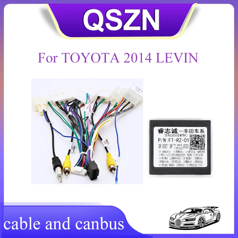 Android Canbus box FT-RZ-01 Adaptor For TOYOTA 2014 LEVIN Wirng Harness Cable Car Radio