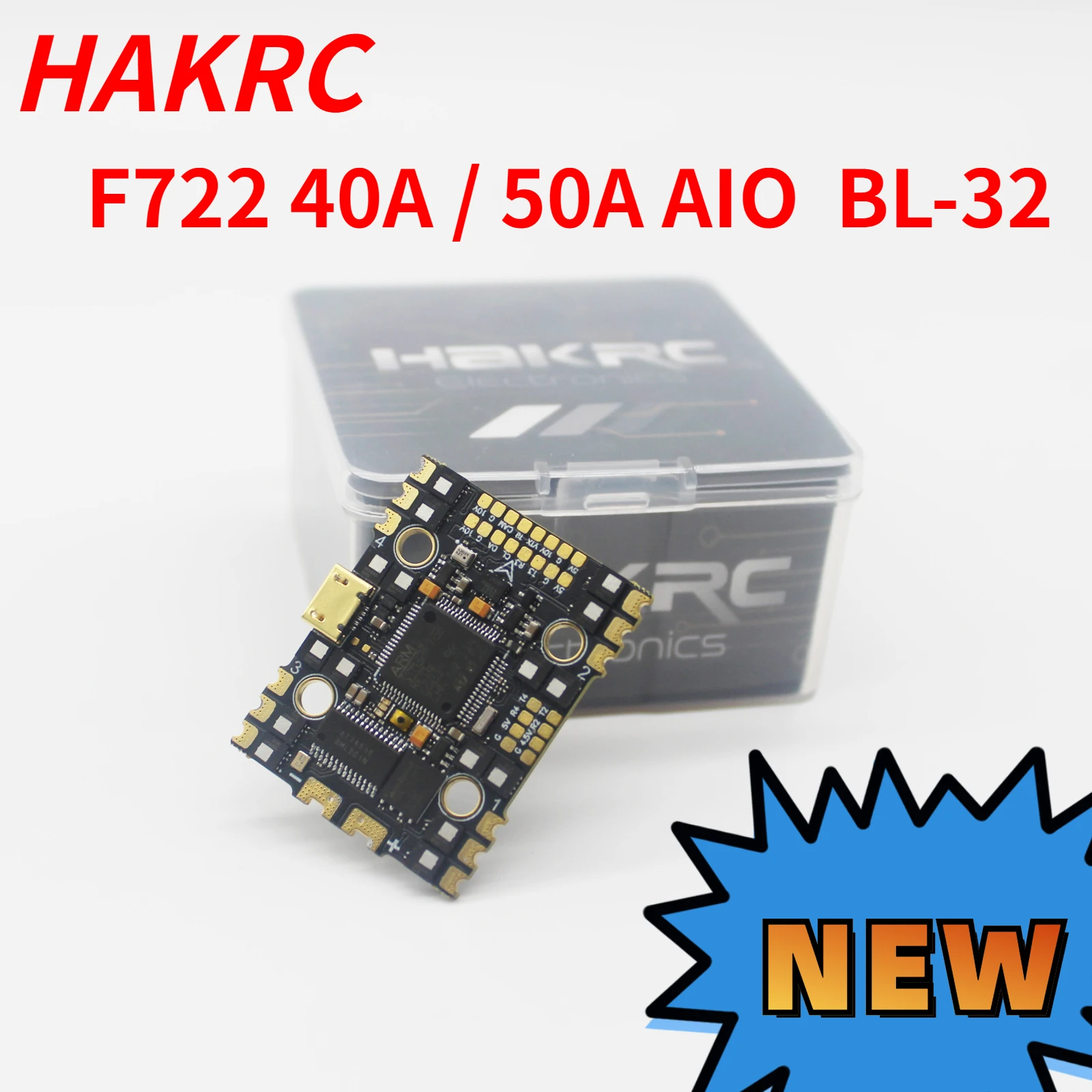 Controle de voo blheli32 esc 3 6s de hakrc f722 40a/50a aio 32bit bl32 para fpv que compete o ...