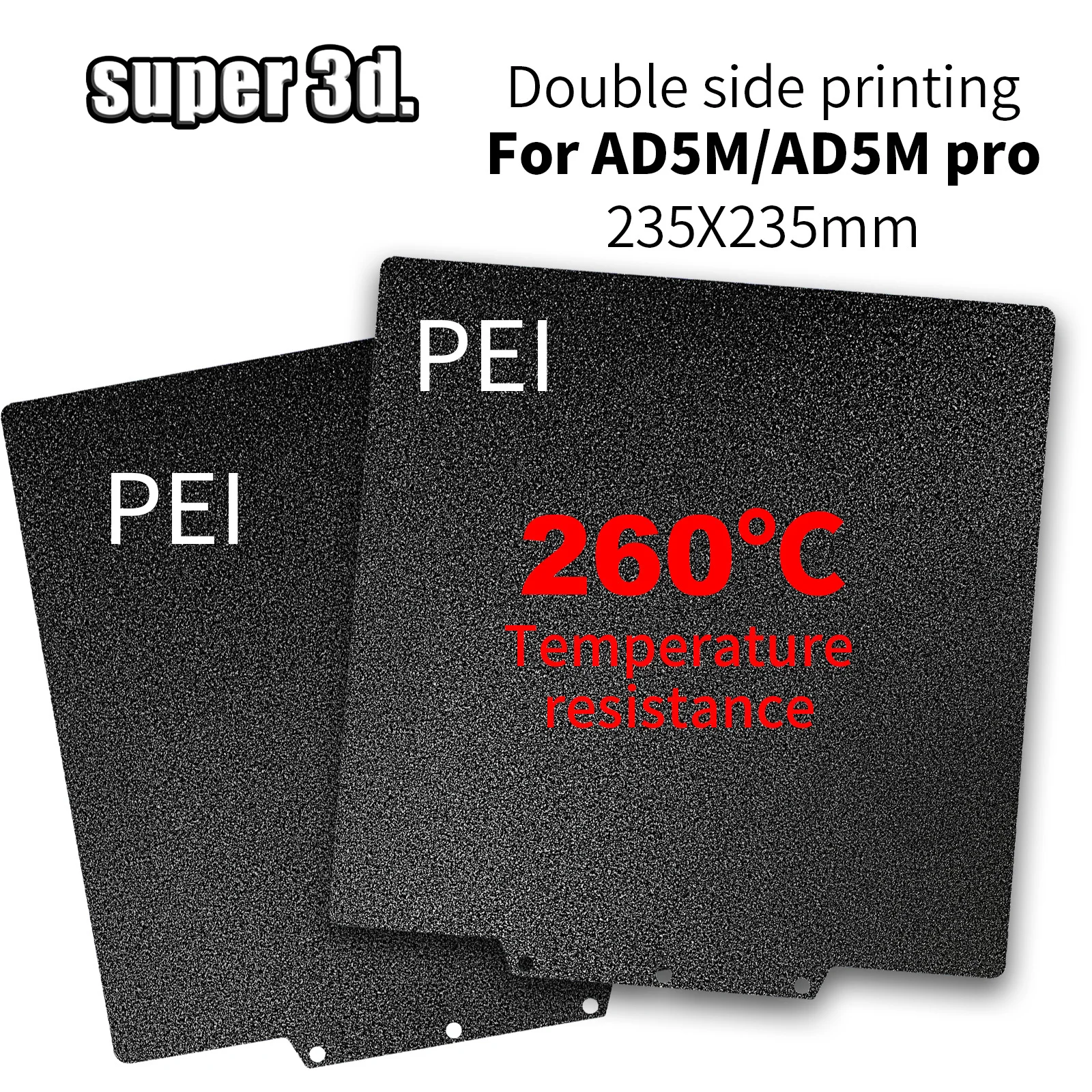 For-Flashforge-Adventurer-5M-Build-Plate-Black-Texture-PEI-Sheet ...