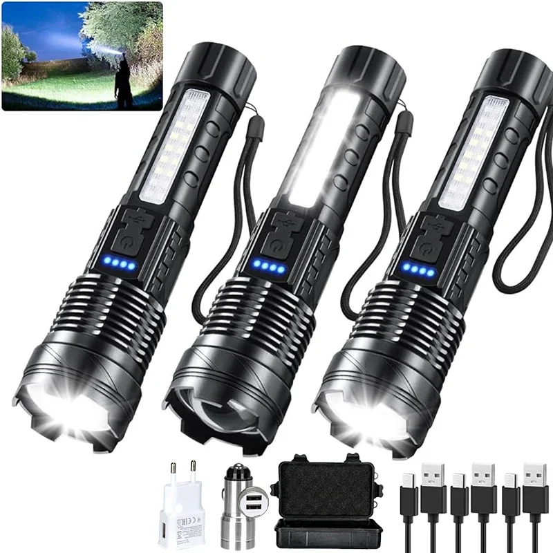 High-Strong-Power-Led-Zoom-Flashlights-Portable-USB-Rechargeable ...