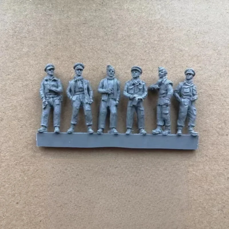 1-72-Scale-Resin-Figure-Model-Kit-Officer-6-People-Micro-Scene-Layout ...