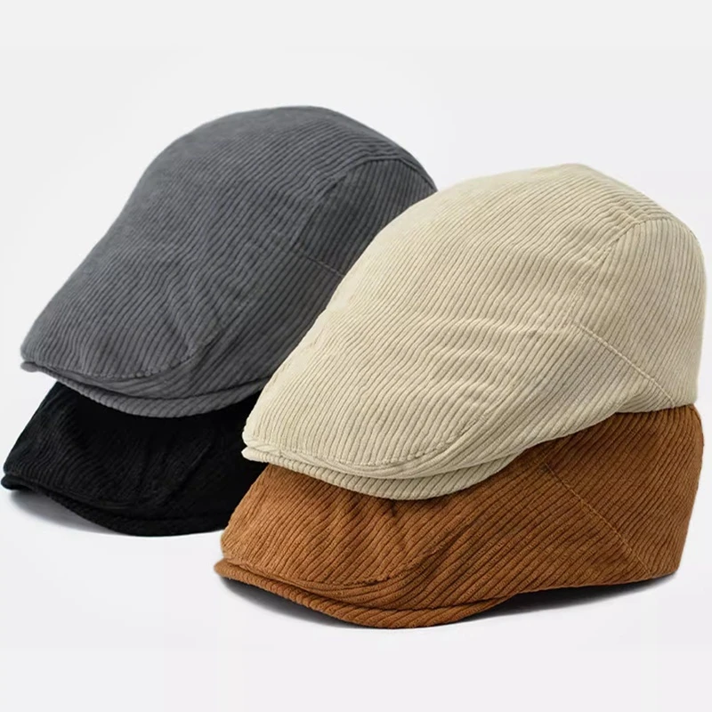 Cotton-Adjustable-Caps-Men-Woman-Casual-Beret-Flat-Ivy-Cap-Soft-Solid ...