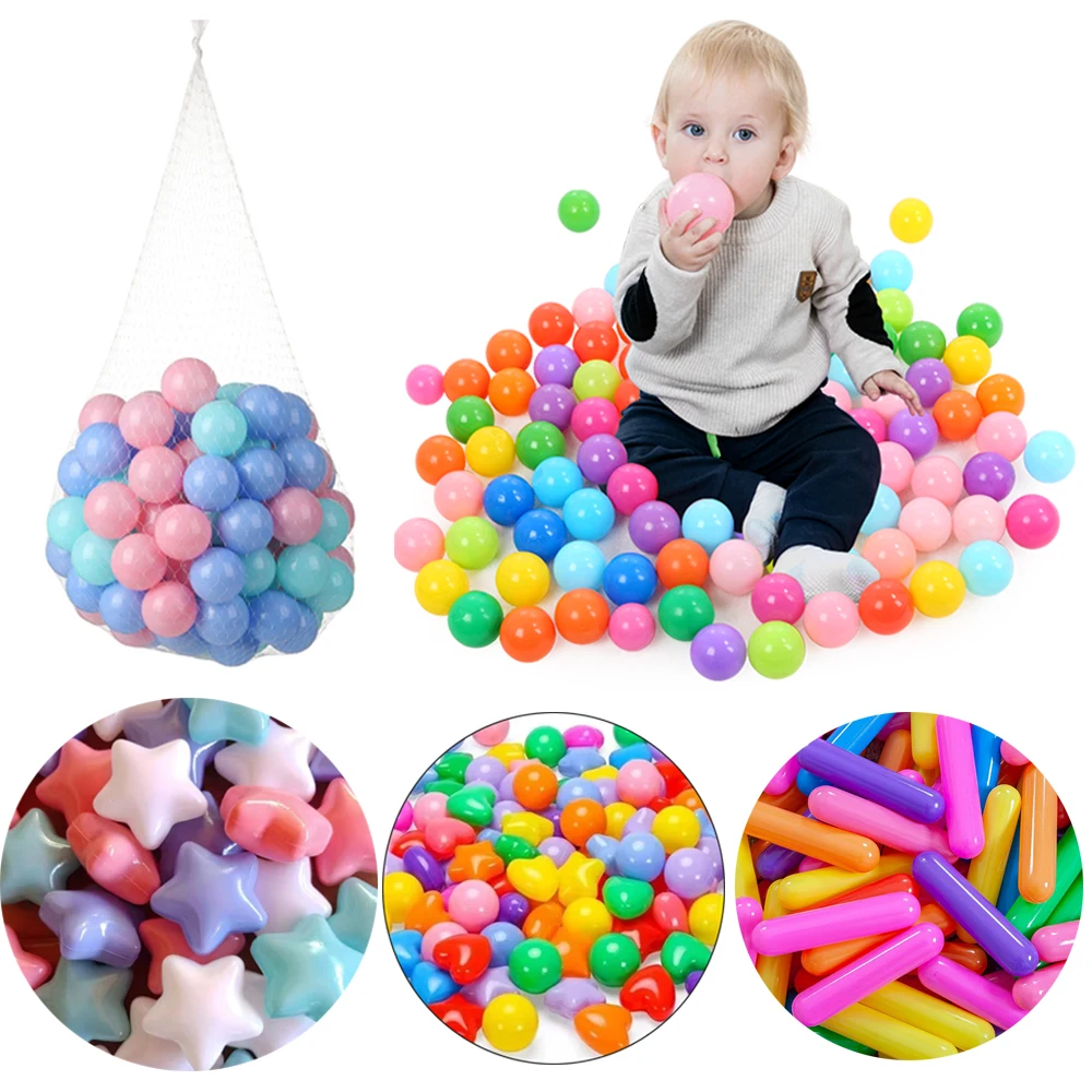 50Pcs Baby Plastic Ball Pit Balls Kids Toys Outdoor Sport Ball Eco ...