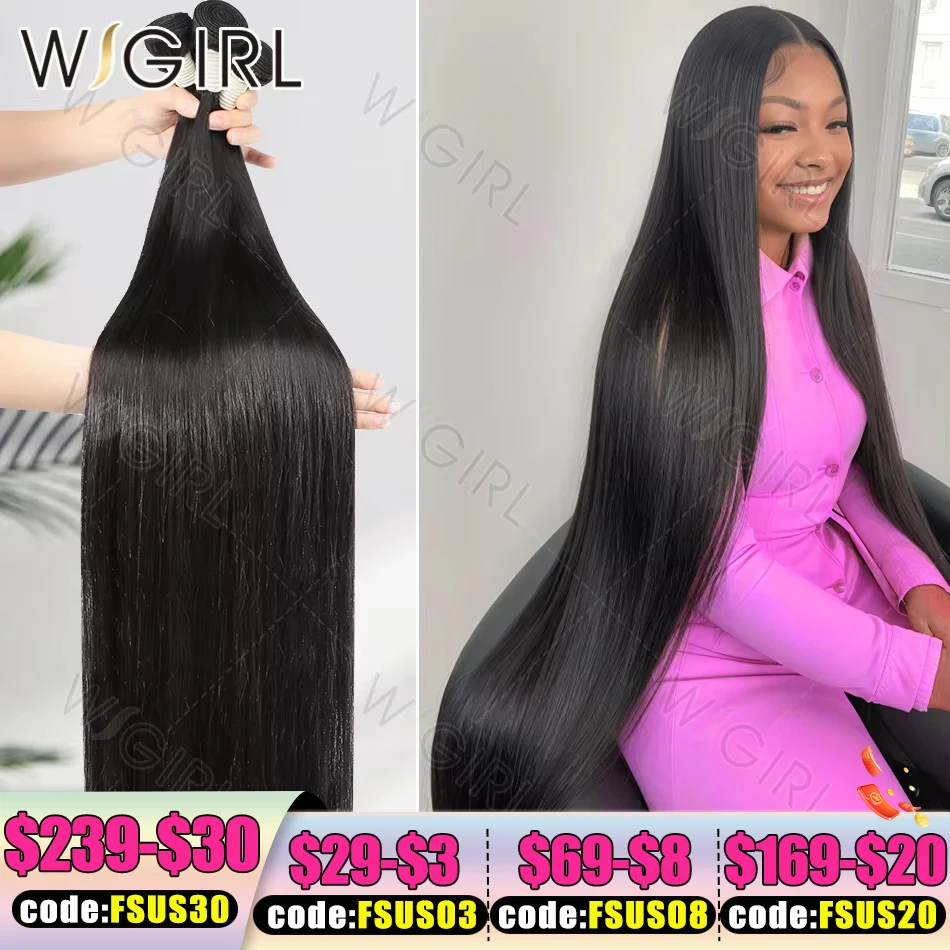 Wigirl-28-30-32-Inch-Human-Hair-Bundles-Brazilian-Hair-Weave-Bundles ...