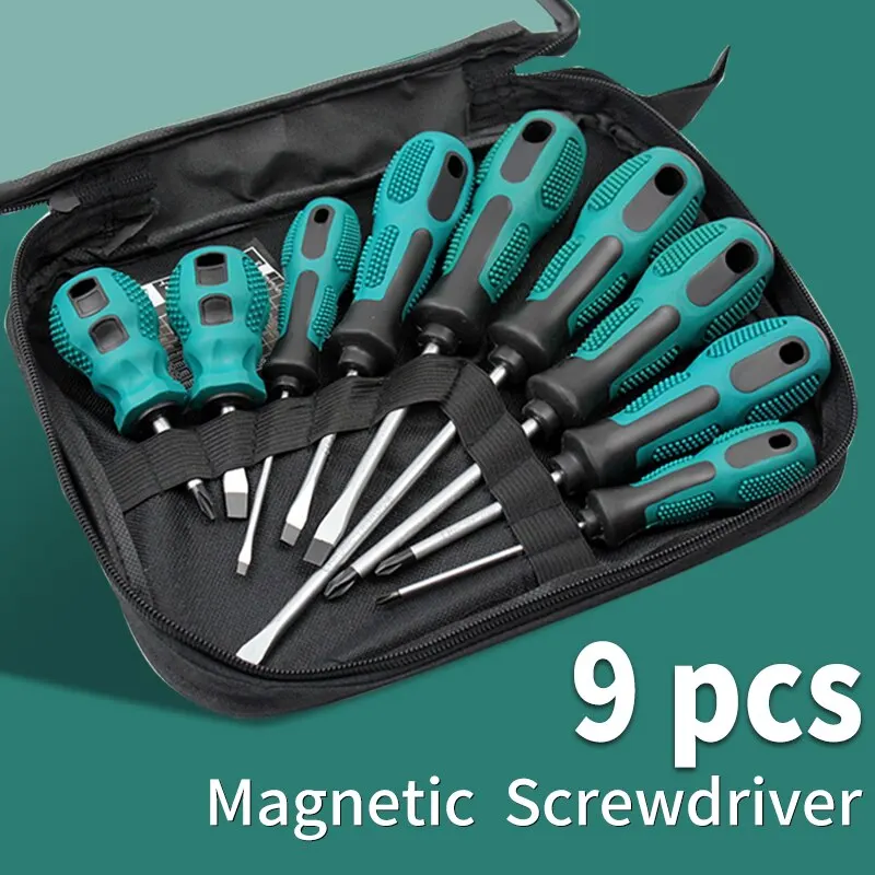 9Pcs-Screwdriver-Set-With-Magnetic-Household-Multifunctional-Cross ...