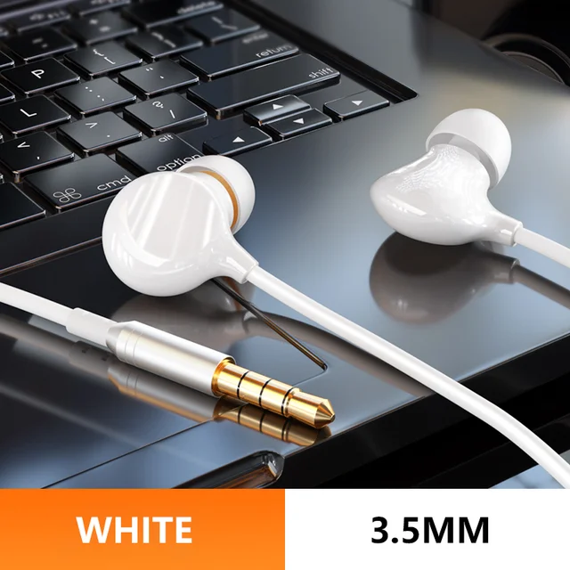 High Quality Ceramic Wired Headset Type-C/3.5mm HIFI Bass Stereo Sport ...