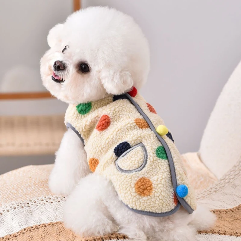 Autumn Winter New Pet Beautiful Clothing Thick Fleece Warm Vest Small ...