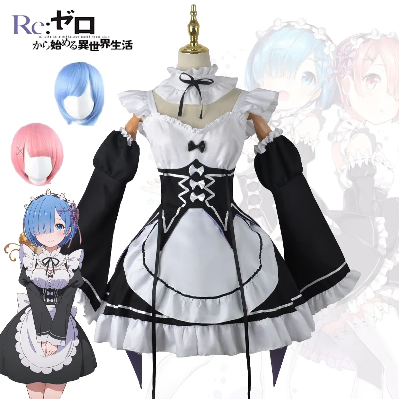 Re-Zero-Kara-Hajimeru-Lsekai-Seikatsu-Ram-Rem-Cosplay-Costume-Lolita ...