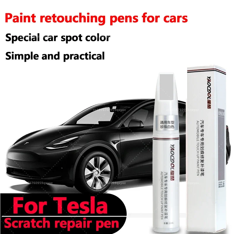 Suitable-for-Tesla-paint-retouching-pen-Pearl-white-deep-sea-Blue-Tesla ...