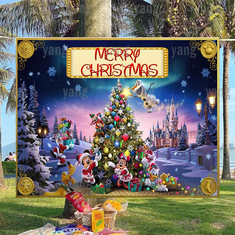 Cute Cartoon Minnie Mickey Mouse Olaf Backdrops Decoration Lovely Toys ...