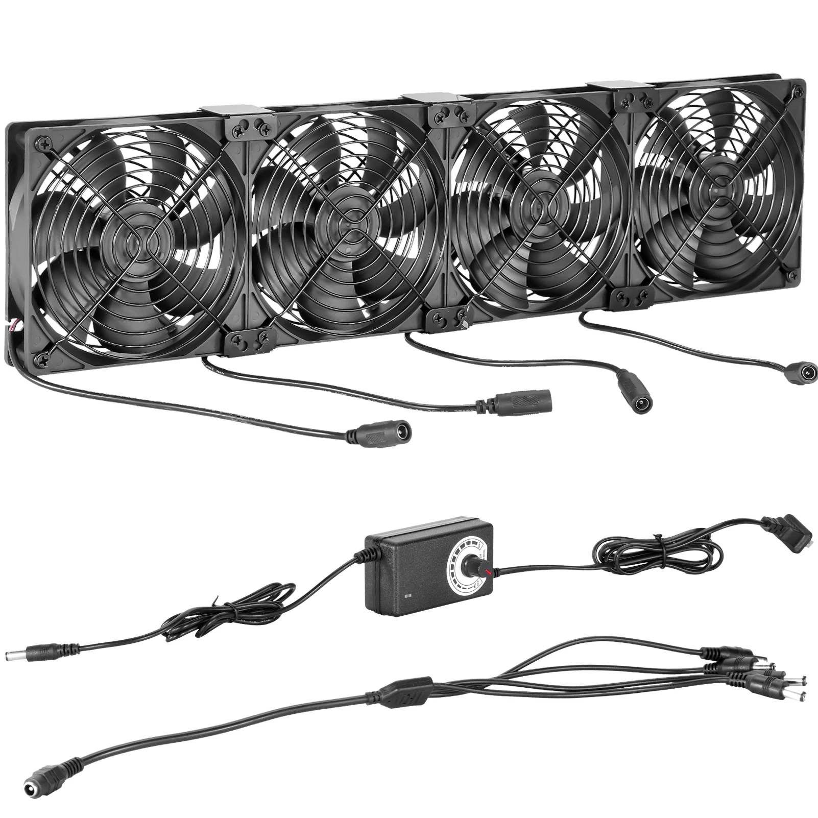 4-in-1-120mm-Case-Fan-Speed-Controller-Adjustable-AC-115V-220V-to-DC ...