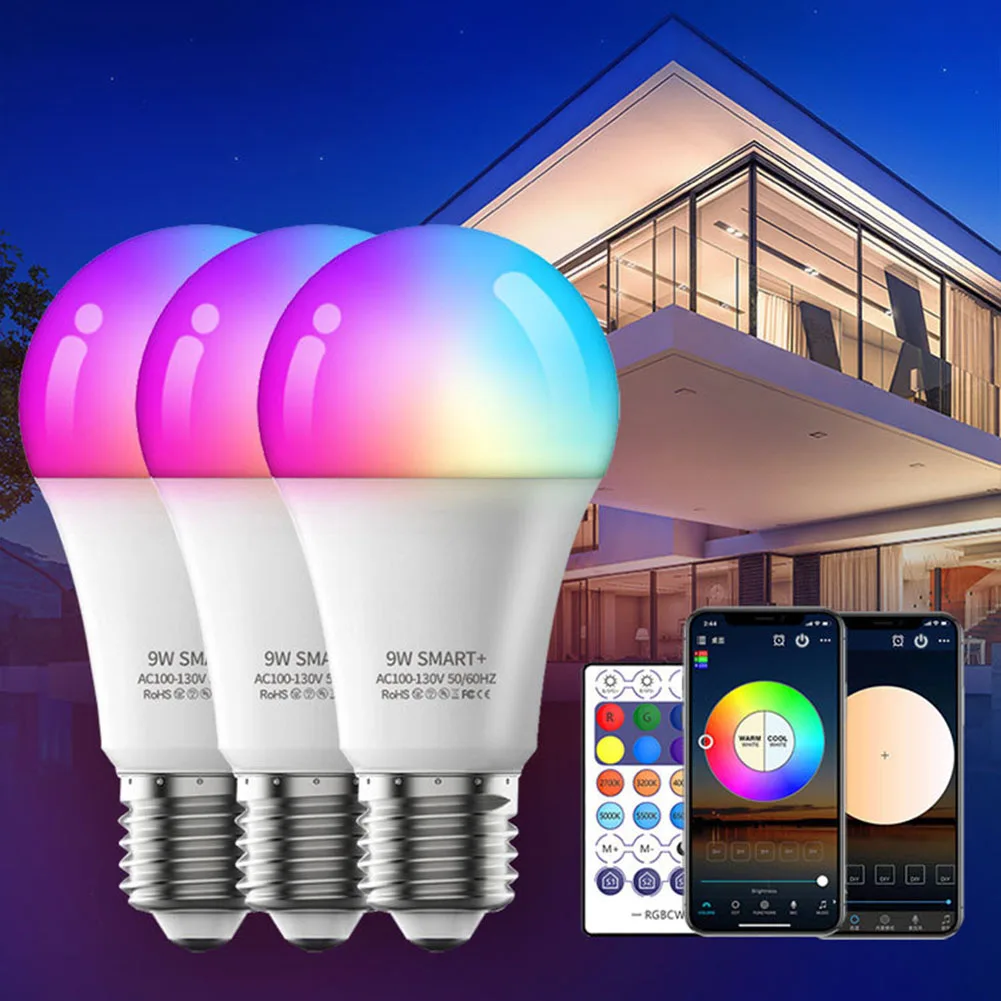 Wireless-Magic-Light-Bulb-15W-LED-Colour-Smart-Light-Bulb-WiFi-E27-Neon ...