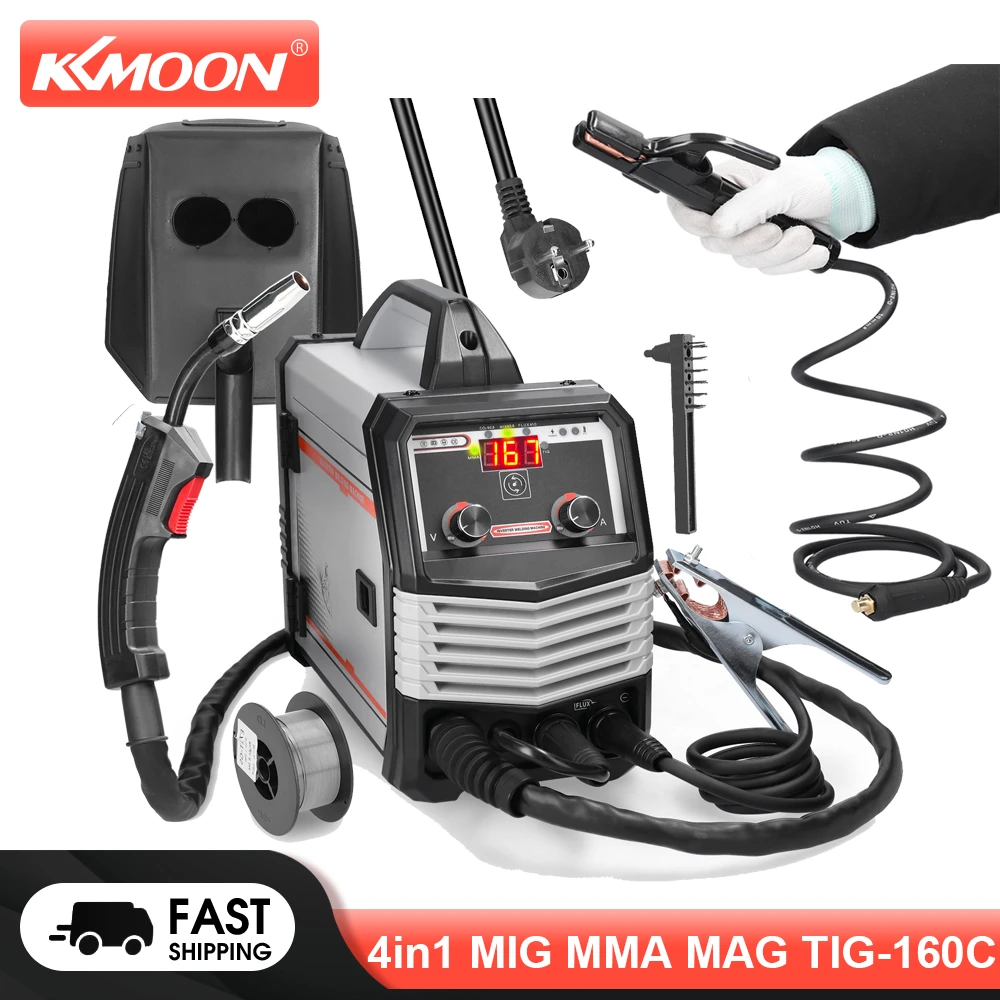 KKMOON 4 en 1 MIG MMA MAG TIG 160C Machine À Souder Semi existent IGBT Inverter Soudeur ...