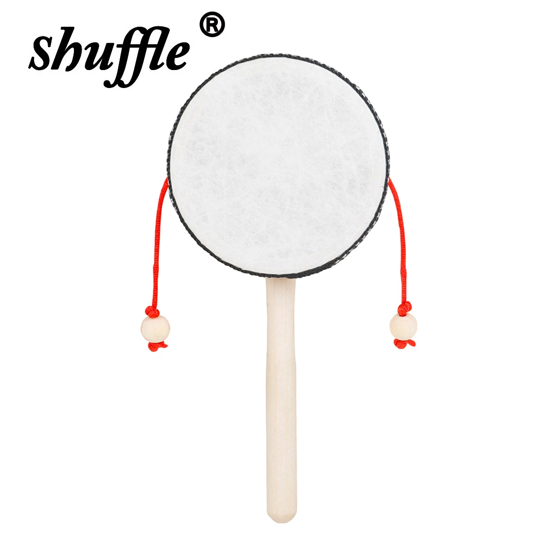4-Inch-Hand-Shake-Wooden-Black-Side-Drum-Orff-Musical-Instrument-Rattle ...