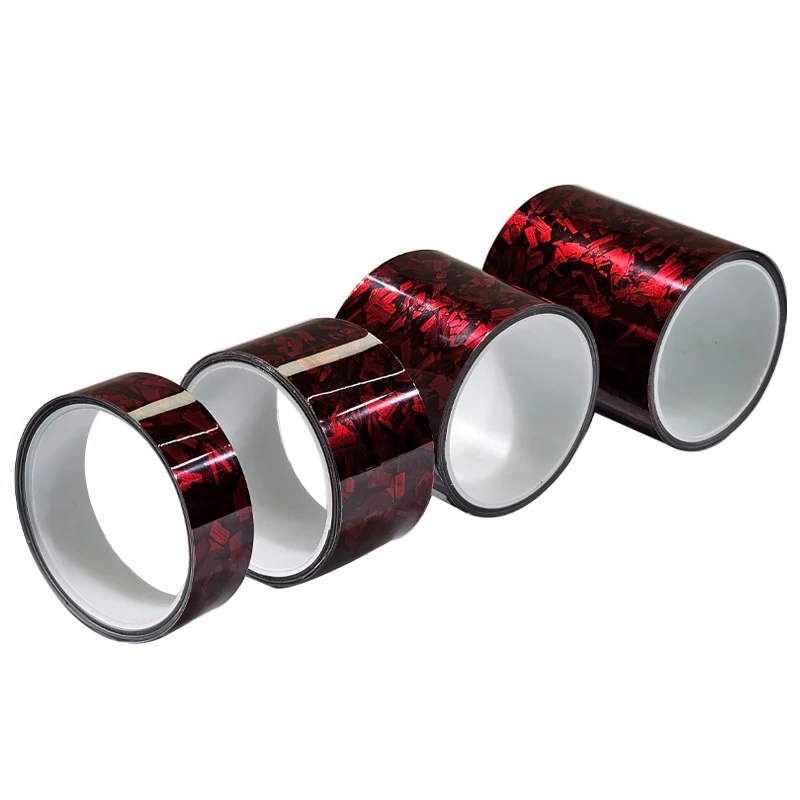 Forged-Carbon-Fiber-Red-Vinyl-Sticker-Auto-Bonnet-Hood-Roof-Trunk-Side ...