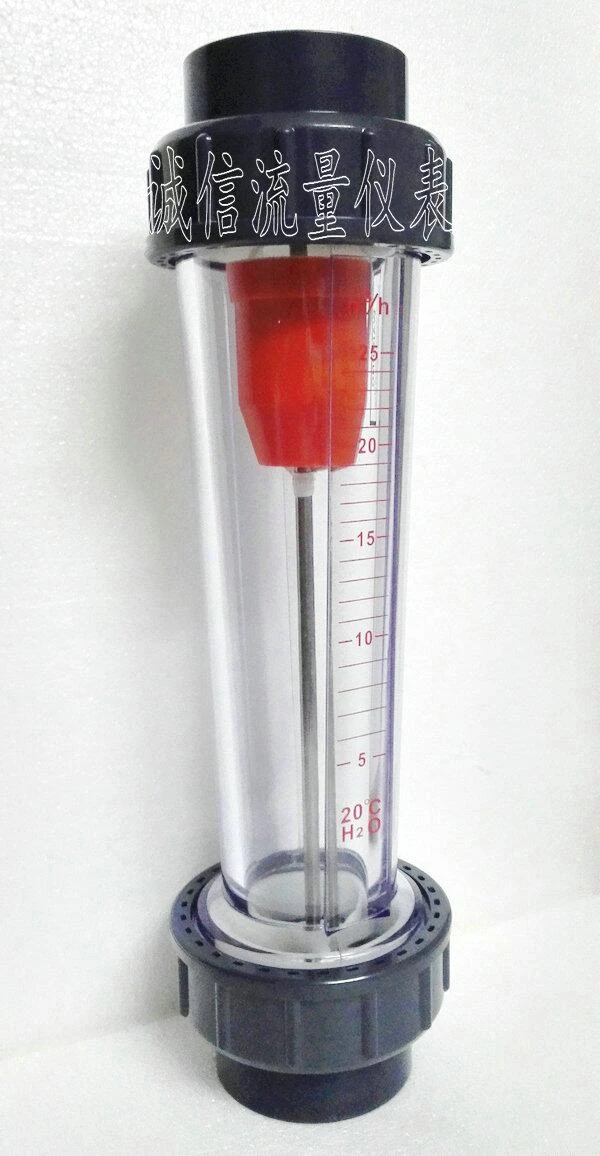 Lzs-65 Plastic Tube Float Flow Meter 5-25 Cubic Liquid Flow Meter ...