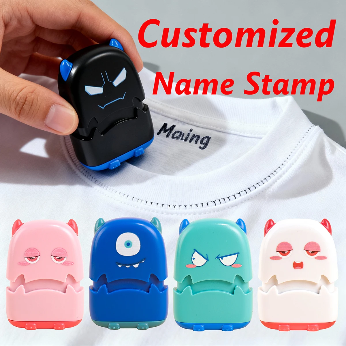 Custom Baby Name Stamp Waterproof Ink Personalized Seal Clothing Label ...