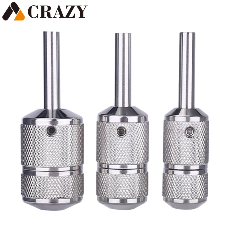 Staninless Tattoo Grip Self-lock Tattoo Machine Grips Tattoo Handle ...