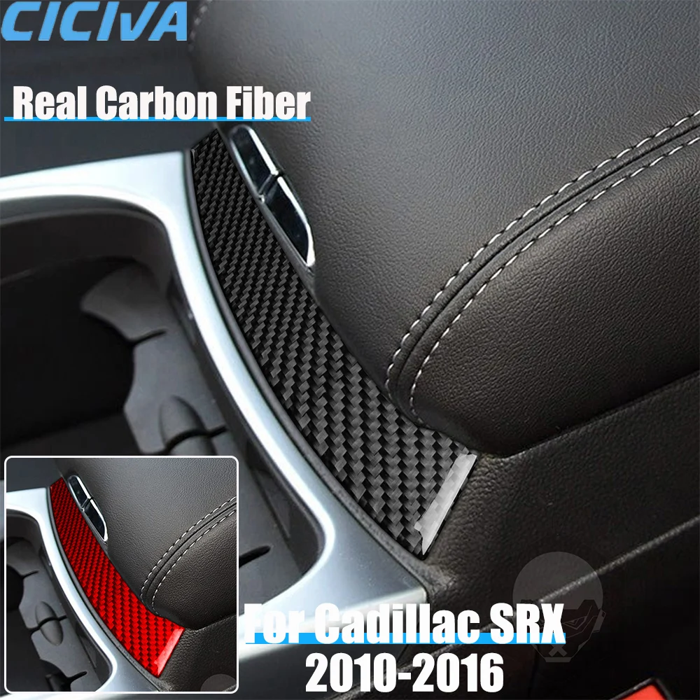 Real Carbon Fiber Car Accessories Center Armrest Strip Cover Soft ...