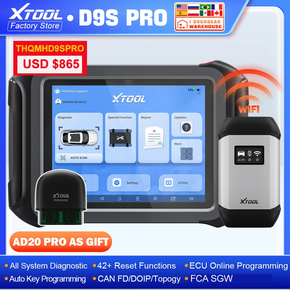 Xtool-d9s-pro-conex-o-wi-fi-ferramentas-de-diagn-stico-do-carro-ecu ...