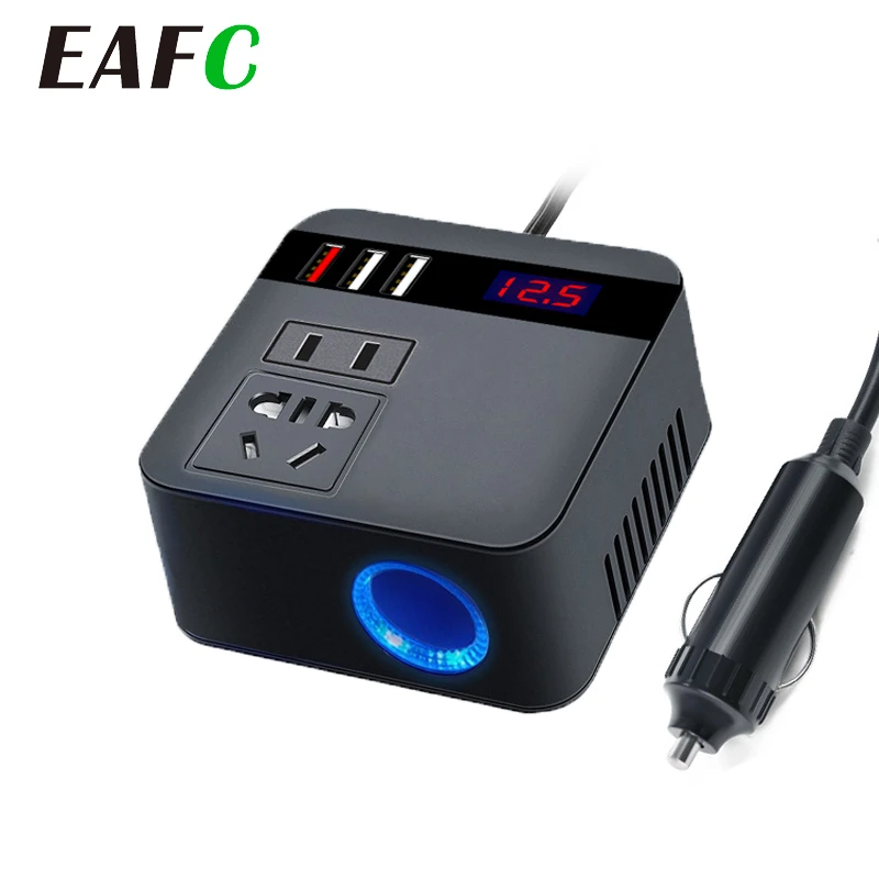 Car Inverter 150w 12v/24v Dc To 220v Ac Cigarette Lighter Power Supply ...