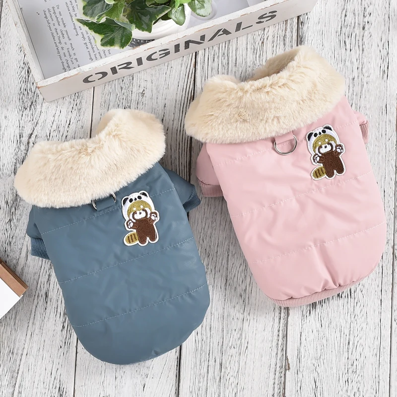 Raccoon-Harness-Jacket-And-Coat-For-Small-Medium-Dog-With-Fur-Collar ...