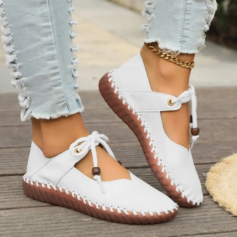 Women Casual Flats Shoes Fashion Sneakers Femme Lace Up Walking Sport ...