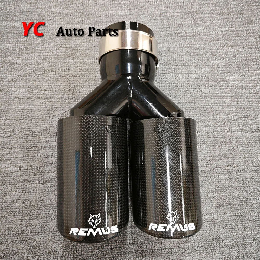 1Pcs-Car-Modification-Universal-Dual-Glossy-Black-Automobile-Remus-Logo ...