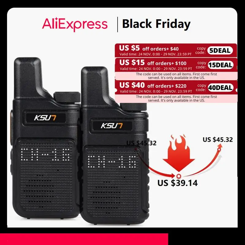 KSUN-Mini-Walkie-Talkie-port-til-PMR-446-Radio-de-comunicaci-n ...