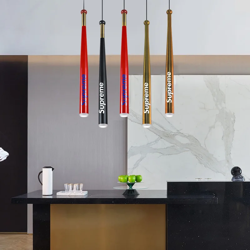 Modern-LED-Baseball-Bat-Pendant-Light-Indoor-Restaurant-Chandelier-for ...