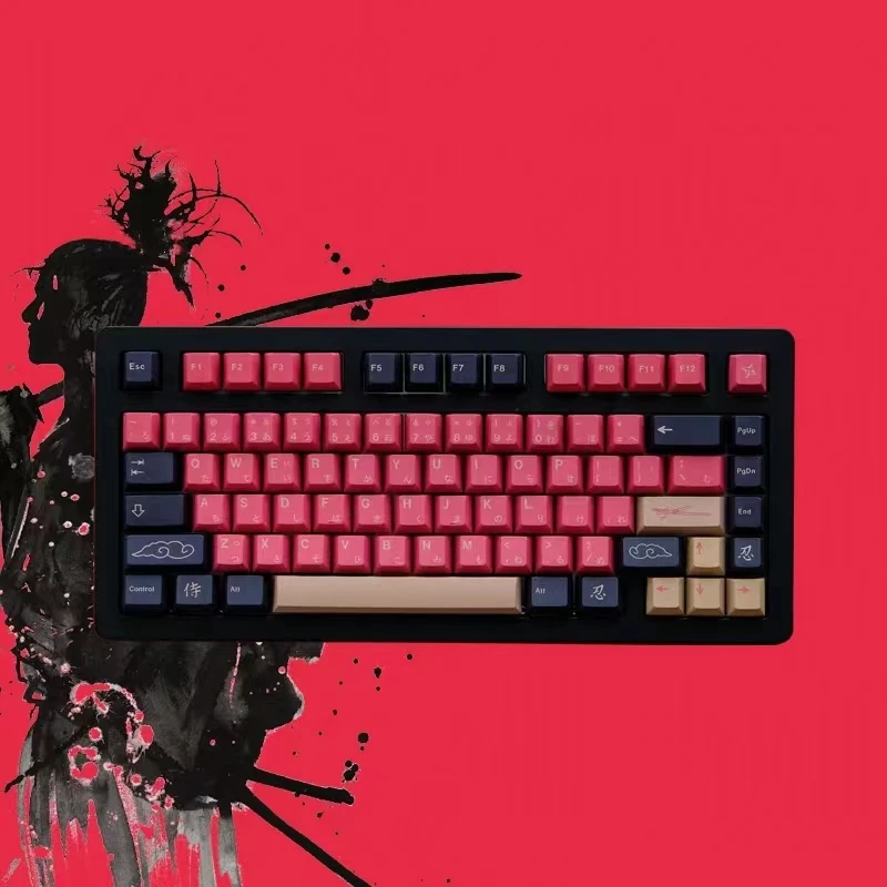 Teclado-GMK-Red-Samurai-Keycaps-Perfil-Cereja-Sublima-o-de-Dye-PBT ...
