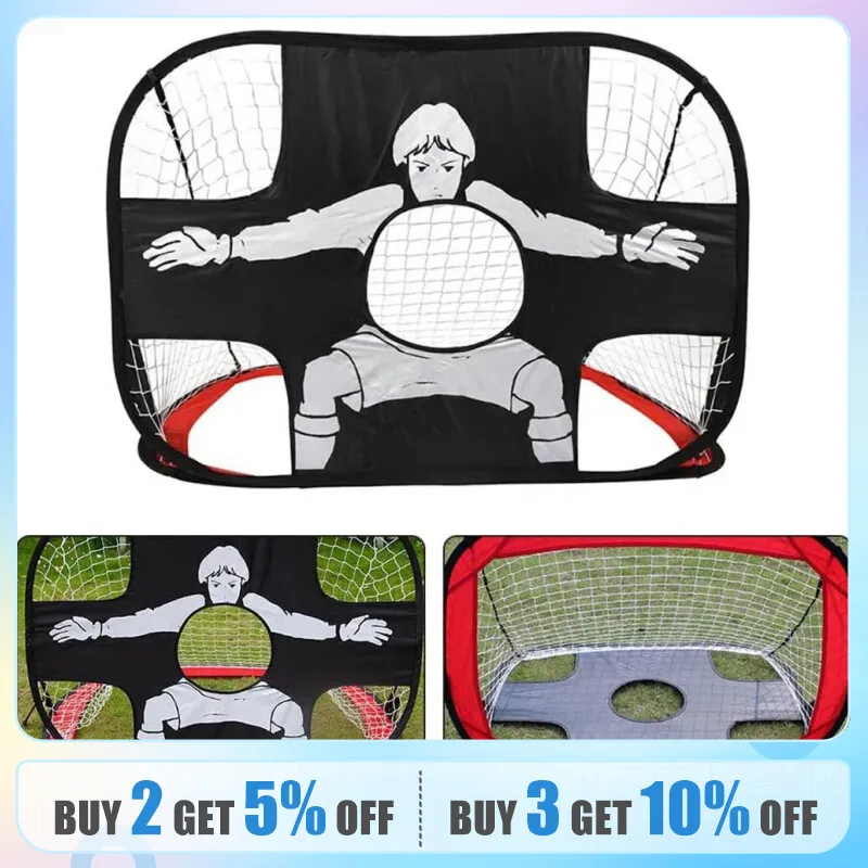 Foldable Football Goal Nylon Soccer Goal Kids and Adults Football ...