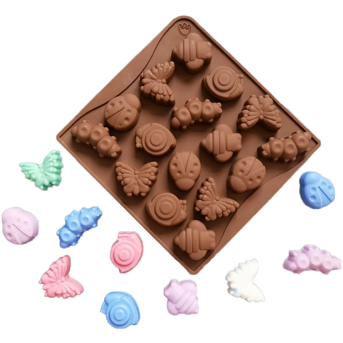 Ladybug-Caterpillar-Silicone-Chocolate-Mold-Butterfly-Bee-Snail-Candy ...