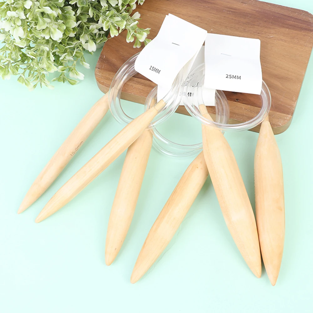 Wooden-Circular-Knitting-Needles-With-Plastic-Tube-Thick-Knitting ...