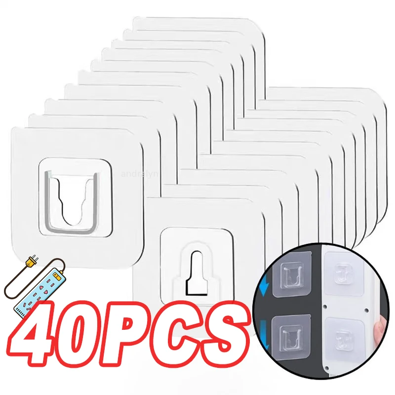 Double-Sided-Adhesive-Wall-Hooks-Hanger-Strong-Invisible-Traceless-Snap ...