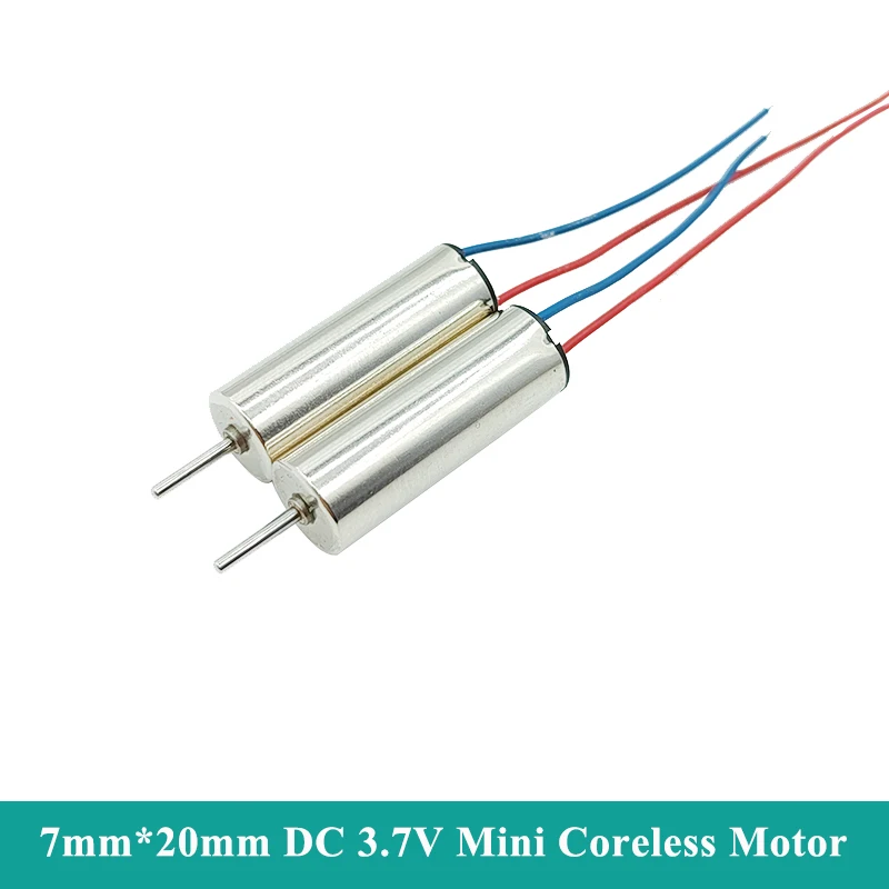 2PCS-0720-Mini-7mm-20mm-Coreless-Motor-DC-3-7V-47000RPM-High-Speed ...