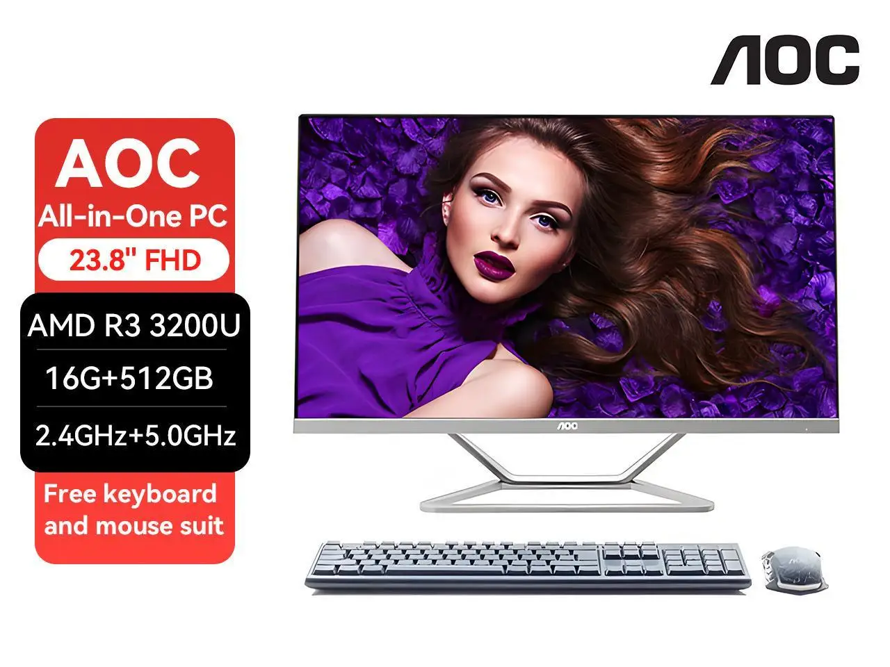 AOC-All-in-One-PC-Desktop-Computer-AMD-3200U-16G-RAM-512G-SSD-LCD ...