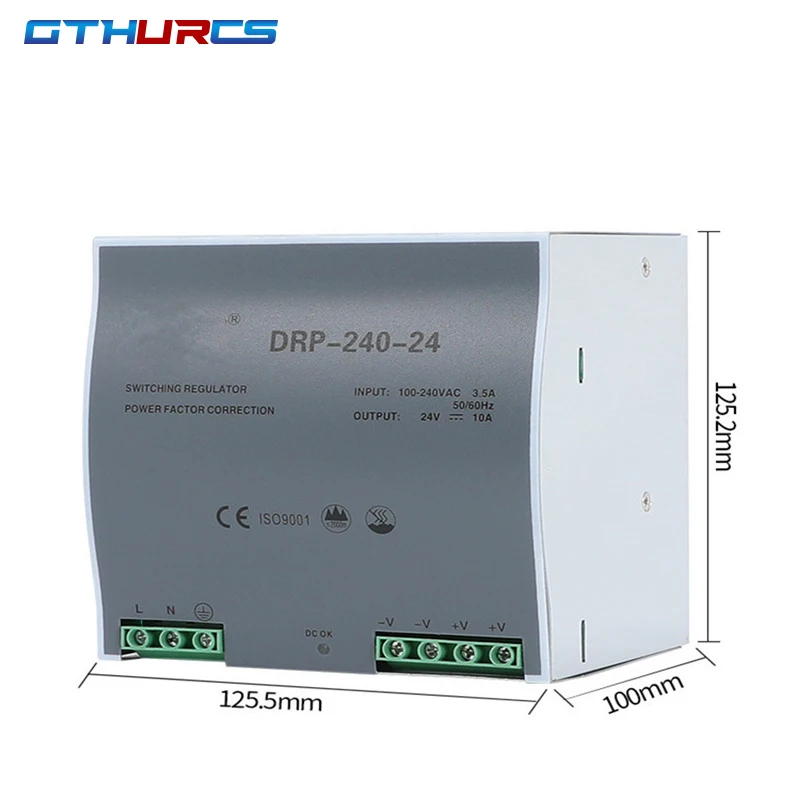 Rail Type DC 240W Transformer DR Switching Power Supply 24V 10A 48V 5A DR 240W DRP 240W DIN RAIL ...