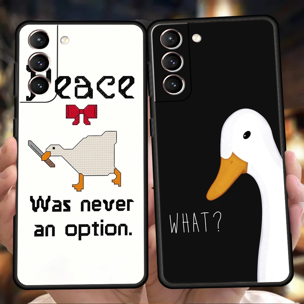 Cartoon Cute Goose Game Phone Case For Samsung Galaxy S24 S23 S22 S20 ...