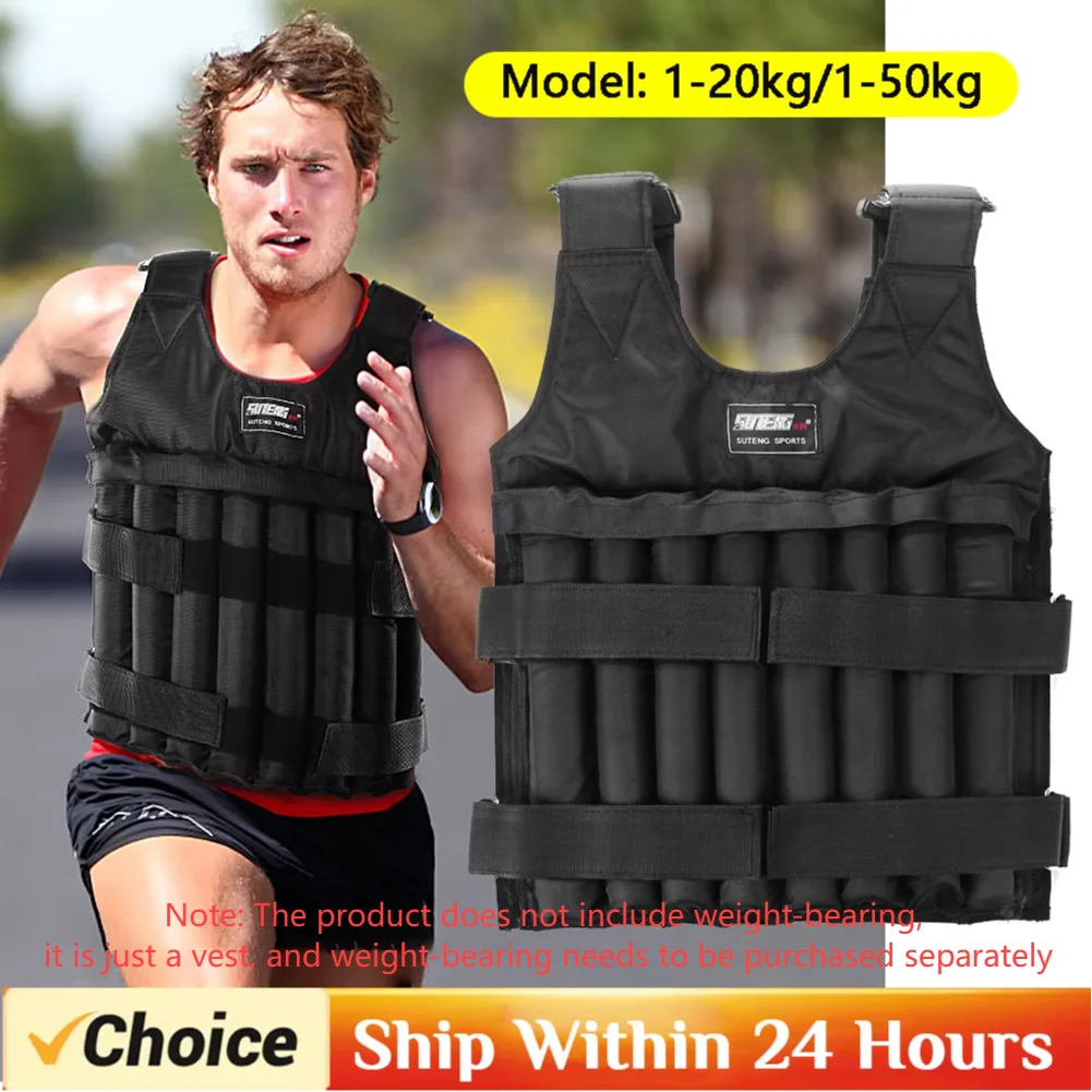 20kg 50kg Loading Weighted Vest Adjustable Exercise Training Fitness ...