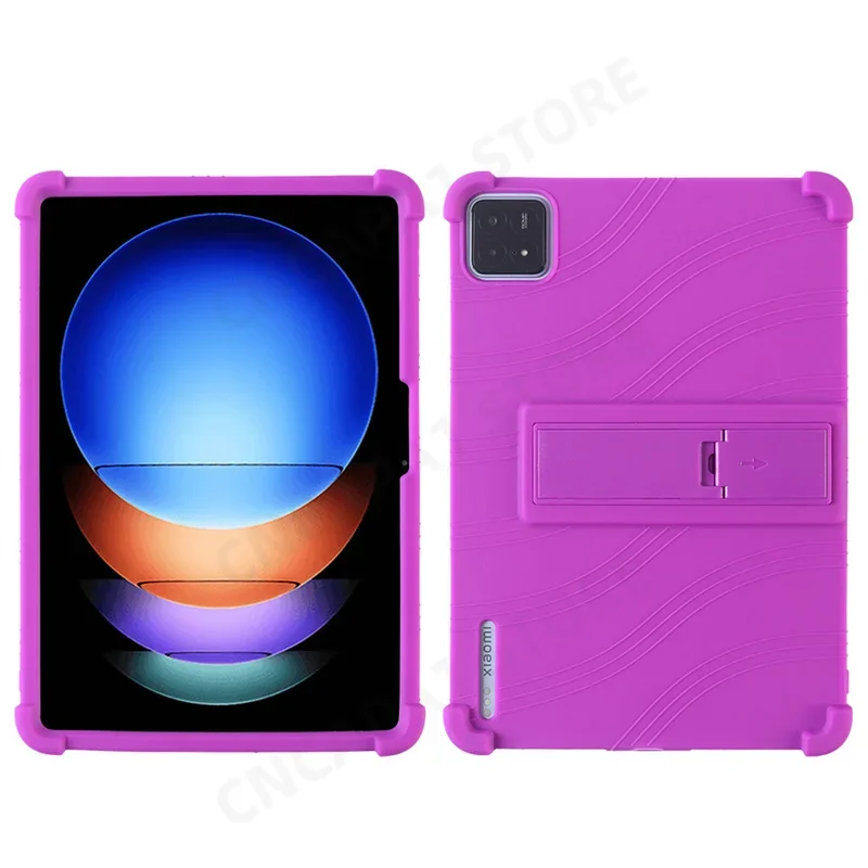 Enhanced Shockproof Silicone Tablet Case with Kickstand and Reinforced ...