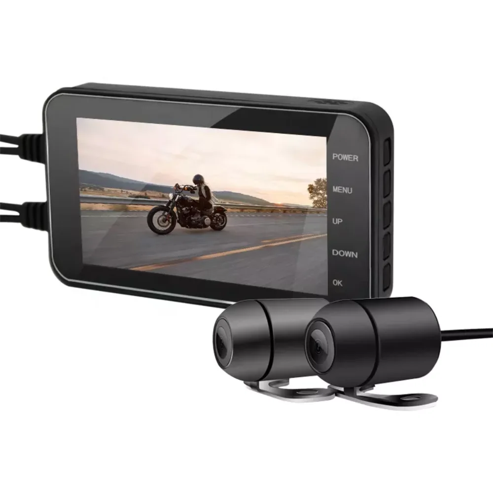 Impermeável Motorcycle Driving Recorder com função Wi Fi, 140 graus ...